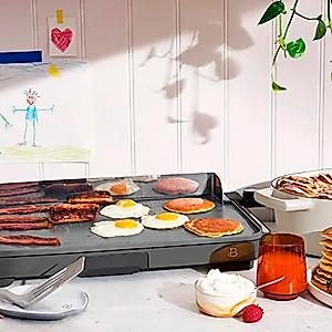 Beautiful 12" x 22" Extra Large Griddle, by Drew Barrymore (Oyster Gray)