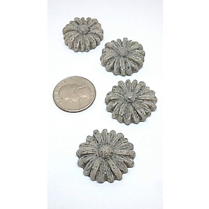 Fairy Garden Miniature Flower Stepping Stones. Set of 4. Dollhouse. Terrarium Decor