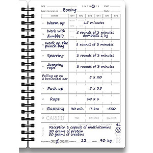 Undated Fitness Log Book & Workout Planner - Designed by Experts Gym Notebook, Workout Tracker, Exercise Journal for Men Women