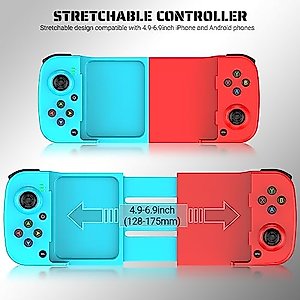 arVin Bluetooth Controller for iPhone 14/13/12/11, iPad, MacBook, iOS, Wireless Gamepad for Android Samsung Galaxy S22/S21/S20, TCL, Tablet, PC Game Joystick, CODM, Genshin Impact -with Back Button