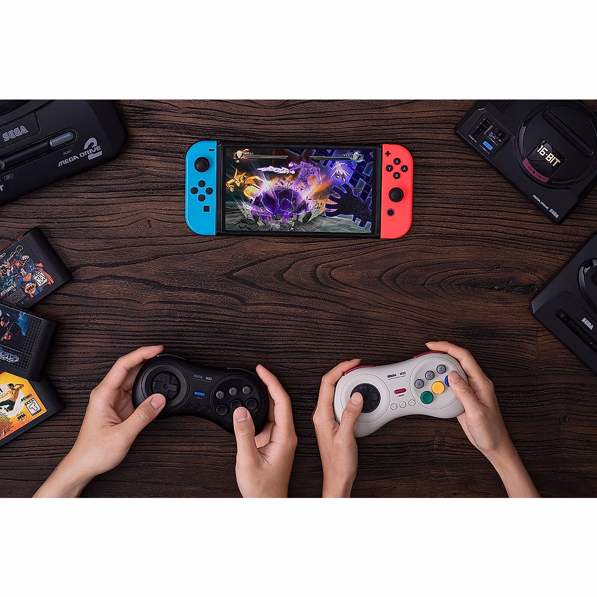 Nargos 8Bitdo M30 Bluetooth Gamepad Controller for The Original Sega Genesis and Sega Mega Drive-(Bluetooth Version)