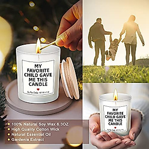 My Favorite Child Gave Me This Candle, Christmas Gifts for Mom from Daughter Son Birthday Gifts for Mom, Christmas Day Gifts for Grandma, Mom, Wife, Women, Pregnant Mom