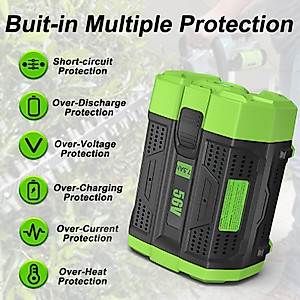 56Volt 7.5Ah Lithium Battery Replacement for EGO Battery Compatible with EGO 56V Battery 7500mAh BA4200T BA4200 Replacement Battery Compatible with EGO Battery 56V Power Tools Lawn Mower (Black)