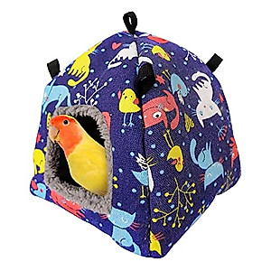 DONGKER Small Animal Hammock, Plush Hanging Warm Bed Washable for Mice Ferret Hamster Rat Gerbil Chinchilla Ferret Squirrel