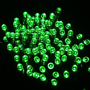 LALAPAO Solar Lights Halloween Outdoor Decor 72ft 200 LED 8 Mode Solar Powered String Lights Waterproof for Indoor Garden Party Patio Home Wedding Lawn Christmas Tree Decorations (Green)