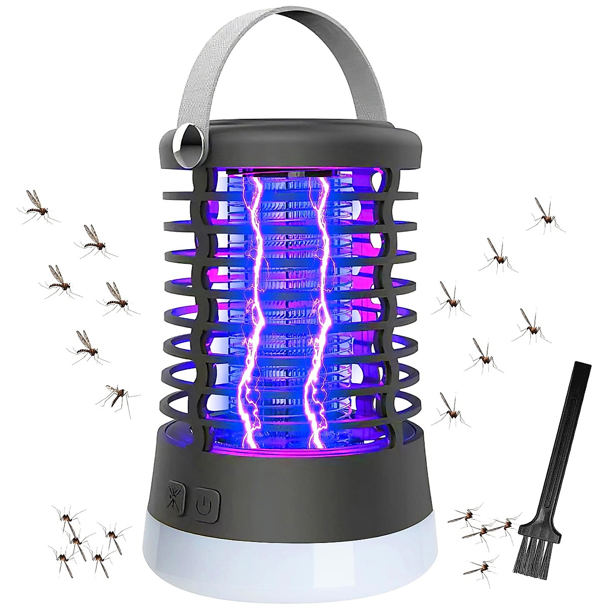 Bug Zapper Outdoor Bug Repellent Rechargeable Camping Lamp Waterproof Mosquito Killer Fly Trap Mosquito Repellent Portable Bug Zapper for Outdoor, Patio, Camping Accessories, Camping Gear Must Haves