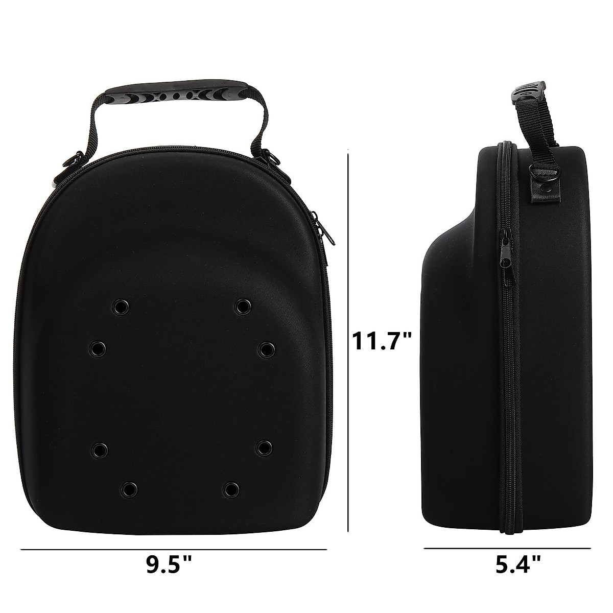 Peohud Hat Case for Baseball Caps, Cap Carrier Storage Bag, Hat Travel Case with Carrying Handle and Shoulder Strap, Easy to Carry Baseball Cap Organizer Holder for 6 Hats, Perfect for Traveling