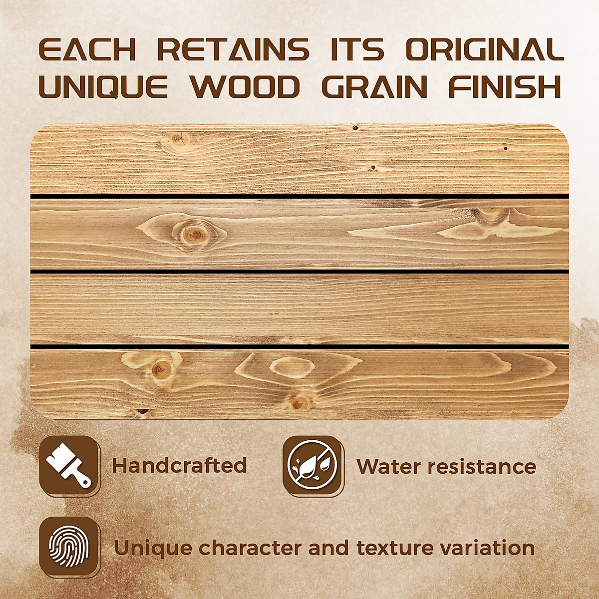 ABSWHLM 60x7x3 Fireplace Mantel - Solid Rustic Wood - Wall Mounted Floating Shelf with Invisible Heavy Duty Steel Bracket (Natural Wood)