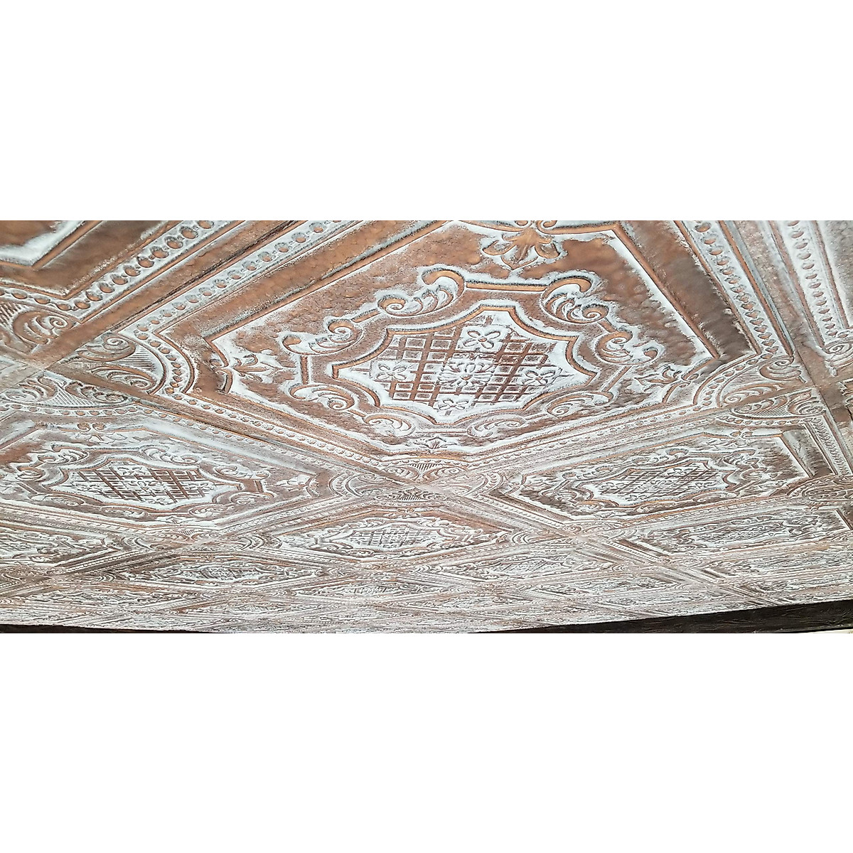 TD04 Weathered Copper Faux Tin Glue up, Drop in Ceiling Tile , Pack of 10 , Covers 40 sq.ft. Easy to Install, Great for DIY Projects, Suitable for Any Commercial or Residential Spaces.