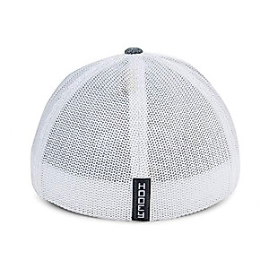 HOOEY Men’s Cayman 6-Panel Flexfit Fitted Hat, Western Inspired Heather Gray