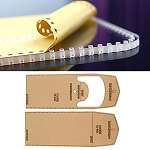 7.7 x 3.7 Inchs Pencil Bag Making Template Set with Clear Acrylic Pen Organizer Box Pattern Mould for DIY Leathercraft Tool