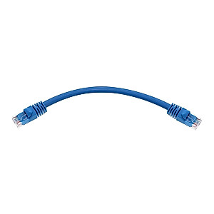 Monoprice Cat5e 6in Blue Patch Cable UTP 24AWG 350MHz Pure Bare Copper Snagless RJ45 Fullboot Series Ethernet Cable