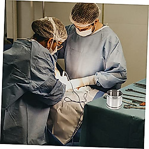 FOMIYES Ointment Jar Metal Stand Makeup Organizer Box Case Containers with Lids Stainless Steel Airtight Canister Cotton Swab Container Cotton Swab Holder Container Cotton Balls Jar Silver