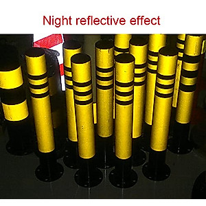 2pcs Security Bollard with Removable Base,Durable Metal Car Parking Space Lock Bollard 50cm Protects Your Parking Space