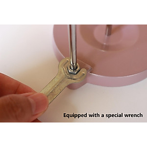 Pnltae Sewing Supplies Spool Holder W/Wrench Plus Bonus Thread Net Spool Saver, Single Thread Stand for Sewing Machine Embroidery Quilting Machines with Full Metal Base(Pink)