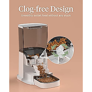 Kaikoe Automatic Cat Feeder, WiFi Enabled 6L Auto Pet Dry Food Dispenser, Smarter App Control, Programmable Meal, Triple Food Preservation Clog-Free Design Pet Feeder for Small/Medium Pets