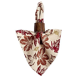 DII Rustic Autumn Leaves Kitchen Collection Thanksgiving & Fall Table Décor, Napkin Set, 20x20, 6 Piece