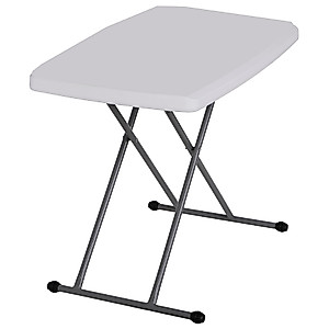 ZenStyle 3 ft Adjustable Folding Table, Indoor Outdoor Portable Plastic Dining Card Table Utility Table for Camping Dining Event Party, White (Rectangular, 30"x20")