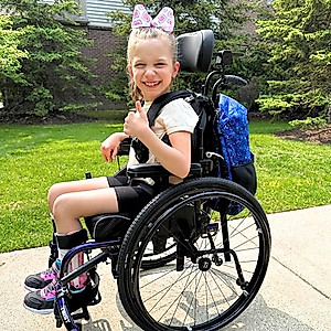 Fenrici Adaptive Backpack for Girls, Boys for All Abilities and Ages; Wheelchair Backpack with Adaptive Design; Perfect for Travel, School, and Everyday Adventure, Navy
