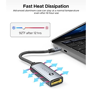 Warrky USB C to HDMI Adapter 4K, [Anti-Interference Gold-Plated Connector] Type C to HDMI Adapter, Thunderbolt 3/4 Compatible with Apple iPad Pro/Air, MacBook Pro/Air, iMac, Samsung Galaxy, Surface