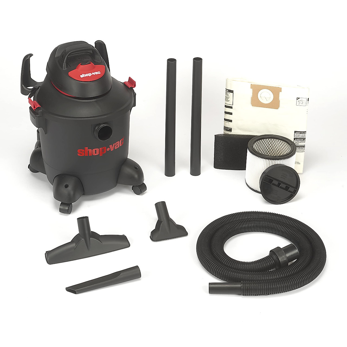 Shop-Vac 5982805 Wet Dry Utility Vacuum, 8 Gallon, 1-1/2 Inch x 8 Foot Hose, 70 CFM, (1-Pack)