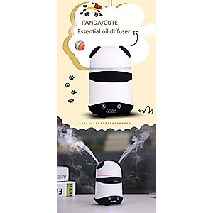 O-Mei Stars Essential Oil Diffuser, Panda-Shaped Aromatherapy Diffuser, Diffusers for Essential Oils, LED Mute Cool Mist Humidifier for Bedroom Baby Room Home Office,Waterless Auto-Off humidifiers