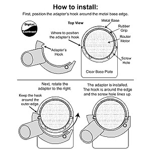Trim Router Hose Adapter, Compatible with DeWalt DCW600 and DWP611 to Festool 27mm and 36mm Hose, Black