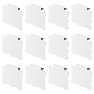Basket Label Clips-12 Label Clips, Detachable, Can be Used on Storage Boxes, Baskets or Boxes (White)