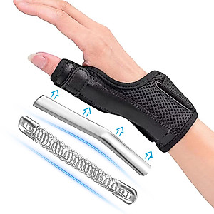 PKSTONE Thumb Brace,Thumb Spica Splint, Adjustable Breathable Wrist Splint/Hand Brace for Right and Left Hand, Pain Relief, Thumb & Wrist Support for Carpal Tunnel, Arthritis, Tendonitis, Sprains