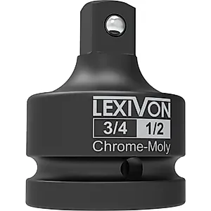 LEXIVON 3/4-Inch Impact Socket Adapter, 3/4" Female x 1/2" Male Reducer | Chrome-Molybdenum alloy steel = Fully Impact Rated (LX-402)