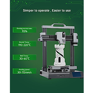 DURAMIC 3D PLA Filament 1.75mm White 1kg Spool, Jam-Free High Stifness 3D Printing Filament with Cardboard Spool, No-Tangling No-Clogging Dimensional Accuracy 99% +/- 0.03 mm