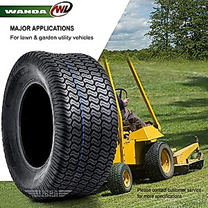 Set 4 WANDA Lawn Mower Turf Tires 16x6.5-8 Front & 23x10.5-12 Rear /4PR -13019/13049