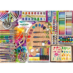 Ravensburger The Artist’s Palette 500-Piece Jigsaw Puzzle | Large Format for Easy Handling | Vibrant and Engaging Imagery | Ideal for Kids and Adults | FSC Certified