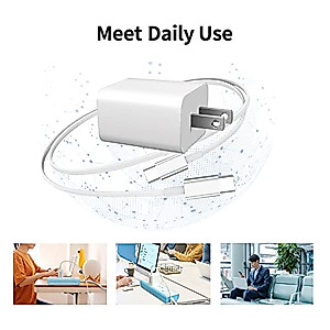 BOYUXON 2Pack Wall Charger Kits & USB C Power Adapters, 5V3A Phone Charger Fast Charging Output Up to 20W, USB C Charging Adapter with 3.2FT USB C to C Charging Cable, Super Fast Charging Block White