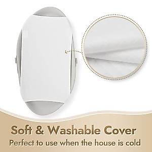 Papablic Baby Changing Pad, Waterproof & Non-Slip, Includes Washable Cover, Safety Strap for Standard Dresser, Changing Table, Bed, Sofa