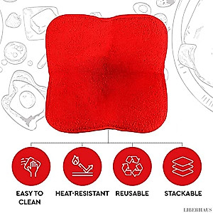 Small Microwave Bowl Huggers - Polyester Bowl Holders For Hot Food Hot Plate Holder Microwave Bowl Cozy Huggers - Heat Resistant Plate Hot Pads Microwave Hand Warmers Reusable Kitchen Gadget liberhaus