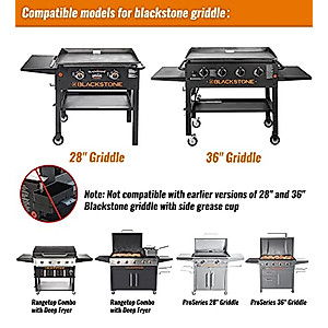 NUPICK 40 Pack Grease Cup Liners for Blackstone 17"/28"/36" Griddle, Drip Pan Liners for Blackstone 5017, Disposable Aluminum Foil Drip Pan Liner