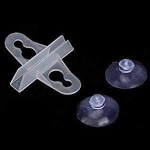 TOPINCN 40PCS PVC Aquarium Fish Tank Suction Cup Separating Board Divider Support Clip Insulation Clip(White)