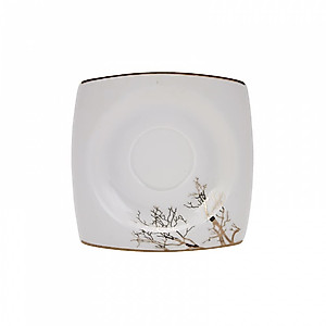 KARACA Autumn Coffee Service Set for 6 People, 6 x Espresso Cups and 6 x Saucers, Robust Mocha Cup, Thick Drinking Rim, Espresso Cups, Mocha Cups, Porcelain