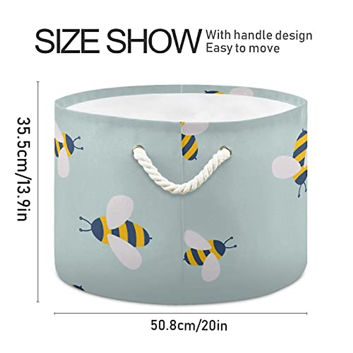 xigua Cotton Rope Basket Bee Baby Laundry Basket Blanket Kids Toy Storage Basket Glove Box