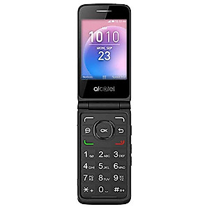 Alcatel GO FLIP 4044 4G LTE (Unlocked for All Carriers) Flip Phone for Seniors Big Buttons Easy to Use - Black