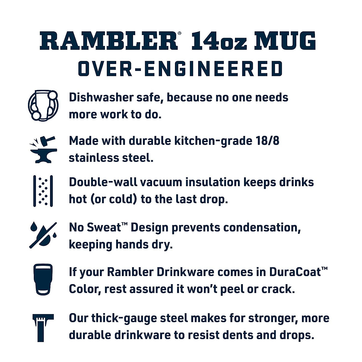 YETI Rambler 14 oz Stackable Mug, Vacuum Insulated, Stainless Steel with MagSlider Lid, Big Wave Blue