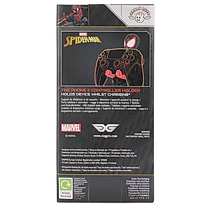 Exquisite Gaming: Spider-Verse: Miles Morales - Marvel Original Mobile Phone & Gaming Controller Holder, Device Stand, Cable Guys, Marvel Licensed Figure