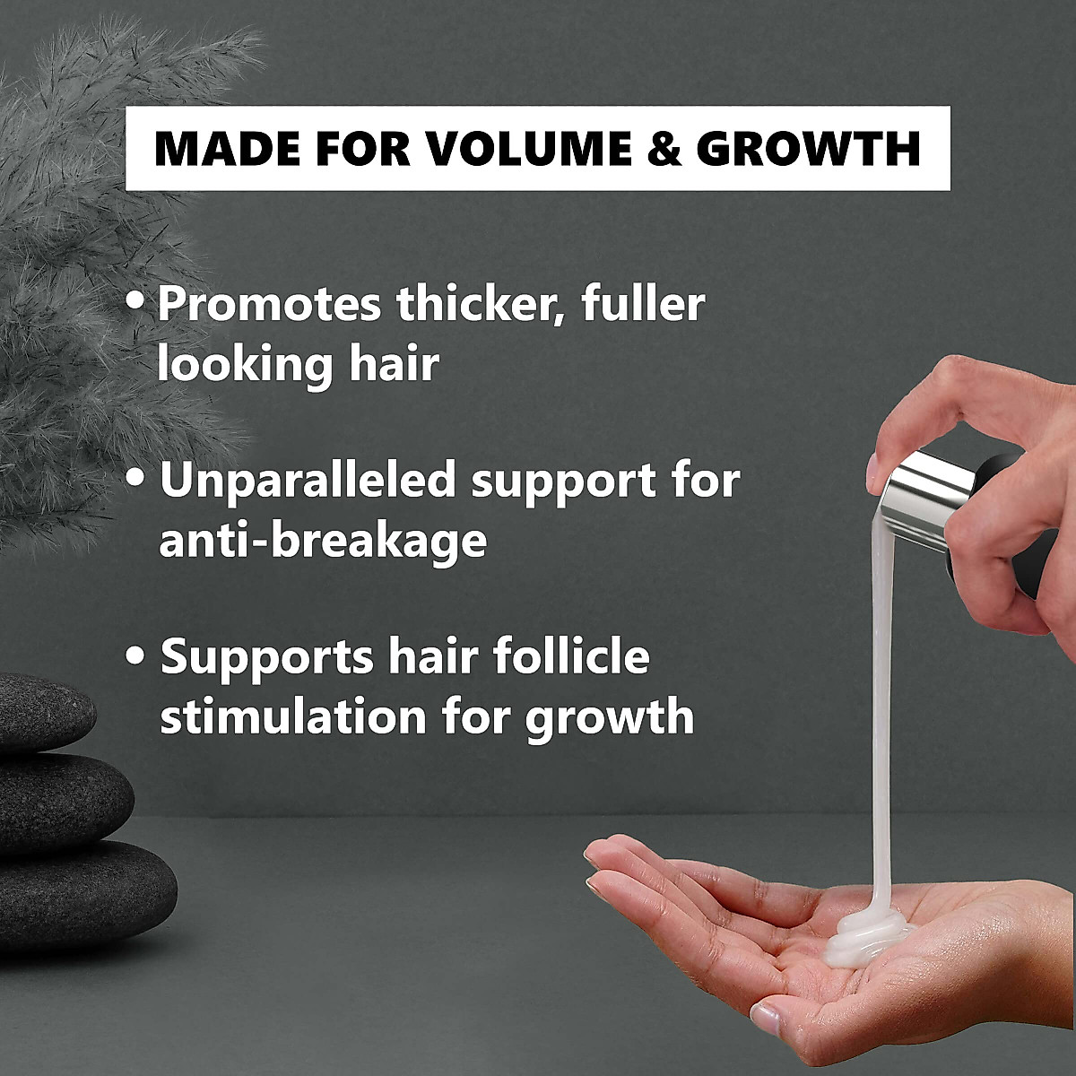 Mokita Naturals Hair Volumizing and Regrowth Shampoo for Thinning Hair, Sulfate-Free & Vegan-Friendly, 8.5 Ounces