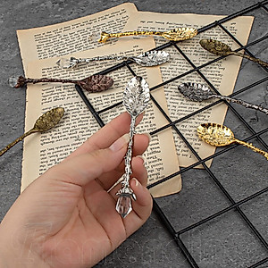 Framendino, 50 Pack Retro Coffee Spoons Vintage Crystal Alloy Tea Spoons for Home Kitchen Office