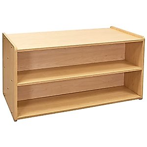 Tot Mate Double Sided 5-Section Shelving Unit for Kids Toy Storage Organizer (Maple/Maple, Ready-to-Assemble)