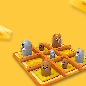 Totority Toe Game Toy, Kids Stacking Cup -Toe Board Game Fun Puzzle Game Toy for Party Desktop Checkers Stacking Puzzle Board Game