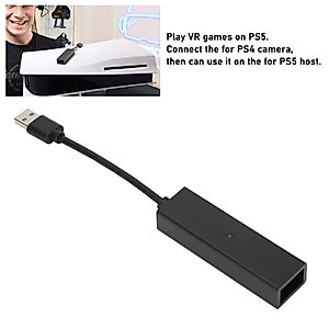 Septpenta VR Conversion Cable, Stable VR Cable Connection, ABS Housing Interface Oxidation Resistant, LED Indicator Design, Compact Design for PS Console to Play VR Games