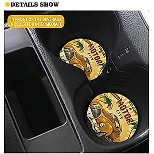 doginthehole Cute Corgi Print Car Cup Holder Coasters for Drink Absorbent Silicone Coasters Universal Vehicle Cup Holder Coasters Pack of 2