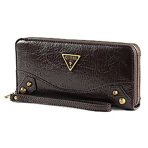 WALLET WOMAN GUESS D CHOCOLATE SWXB8650460CHO amantea wallet large ziparound CHOCOLATE ND choice=P, Chocolate